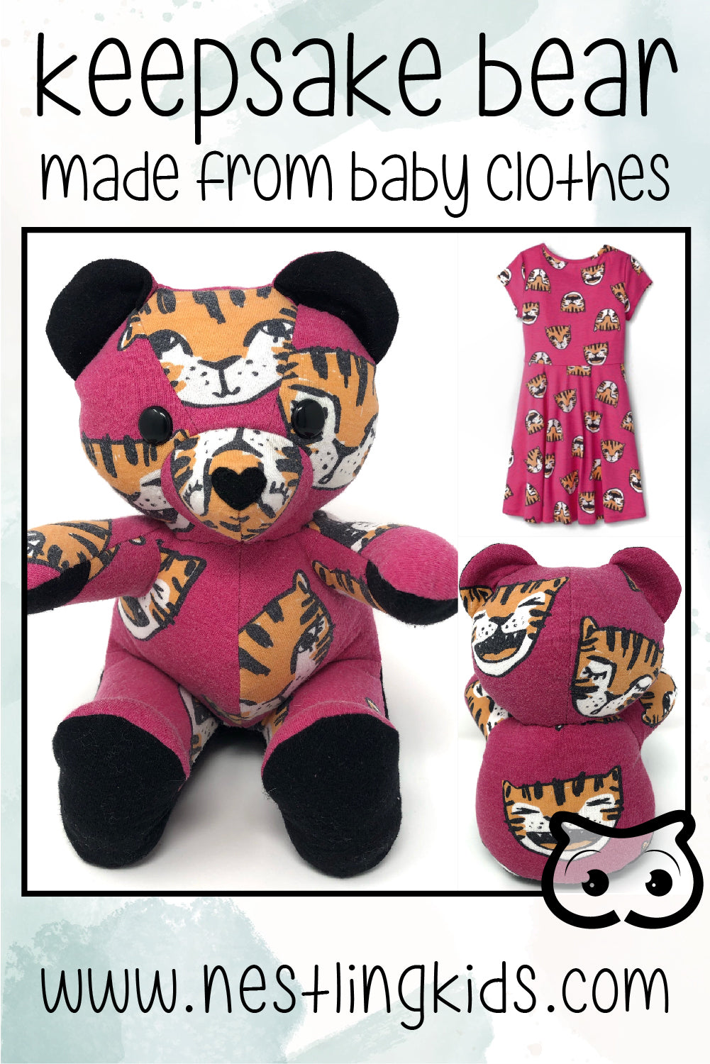 Baby Dress Keepsake Memory Bear – Nestling Keepsakes