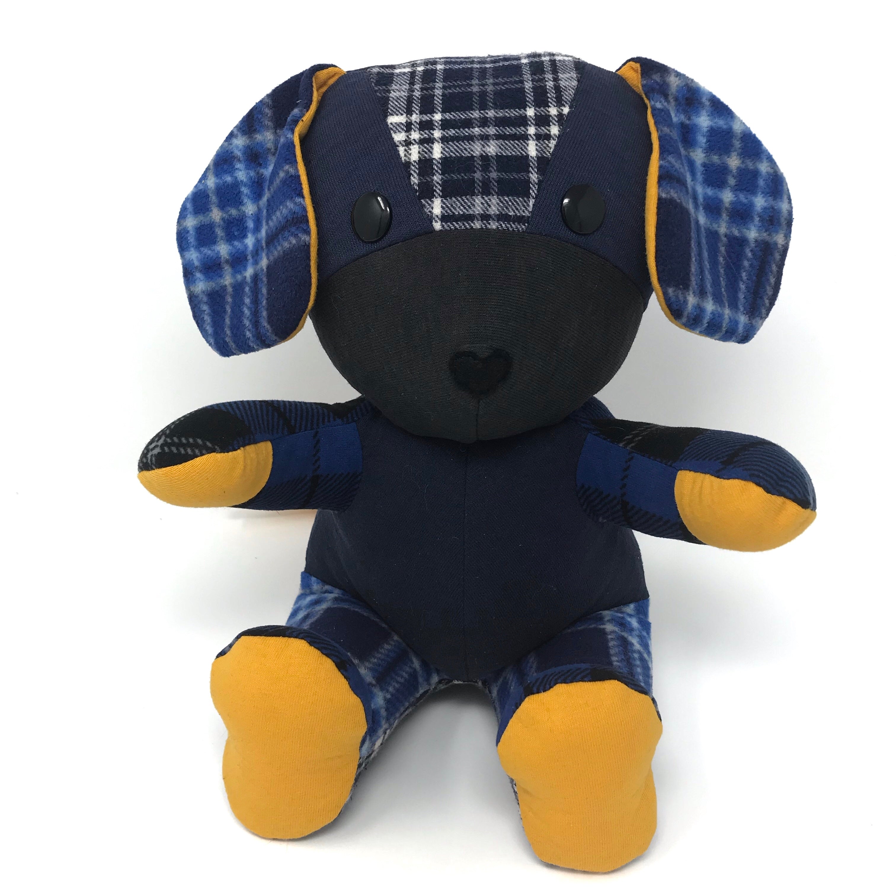 Memorial Puppy Dog Made from Shirts – Nestling Keepsakes