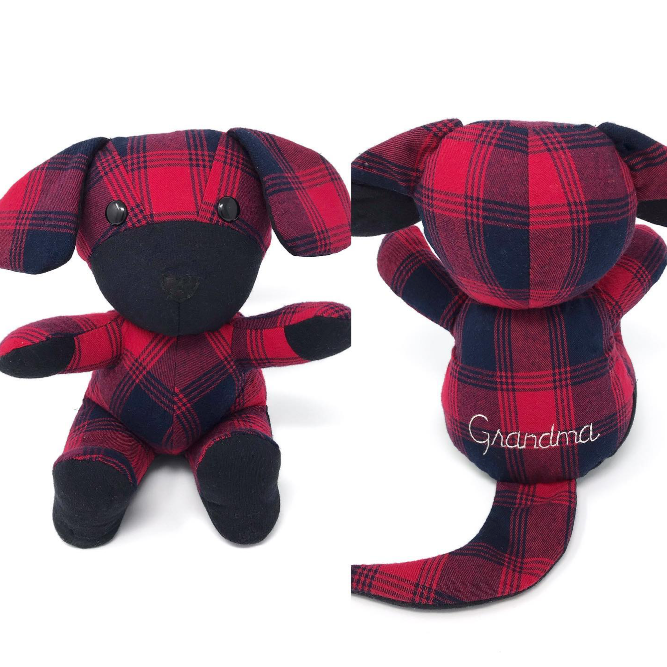 Memorial Puppy Dog made from Grandma's Shirts – Nestling Keepsakes