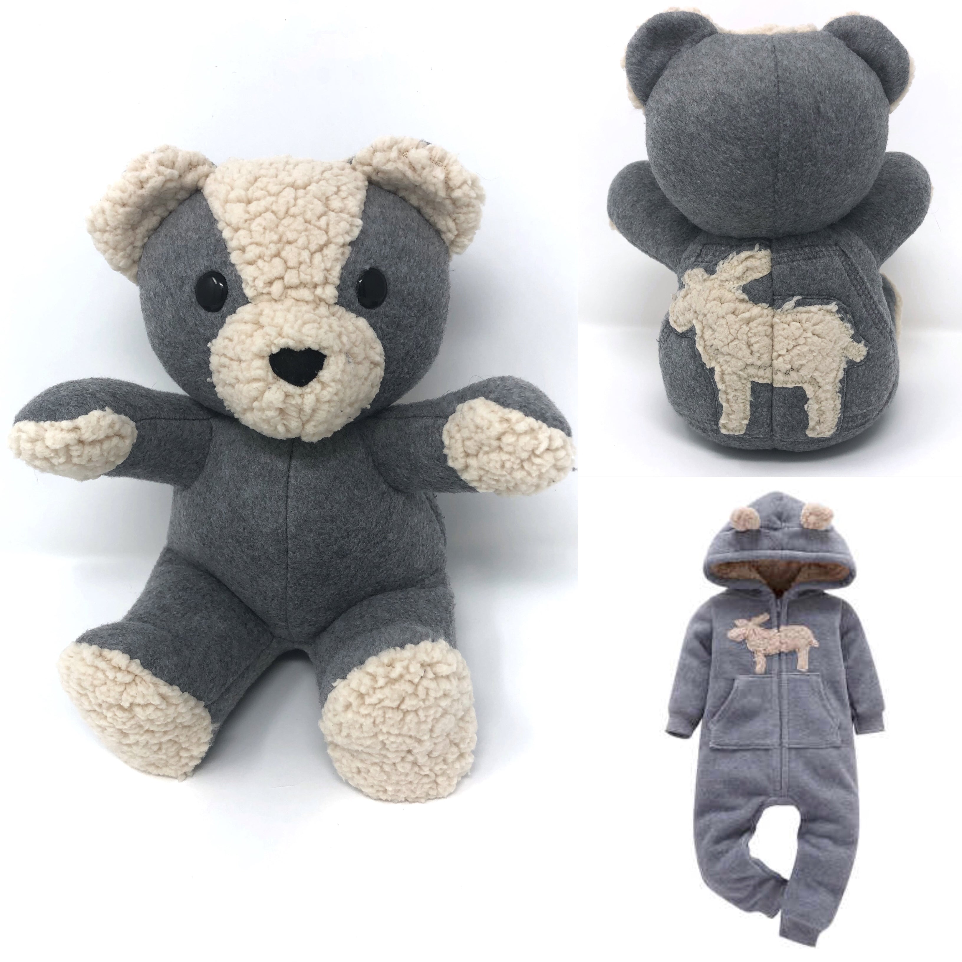 Baby Clothes Memory Bear – Nestling Keepsakes