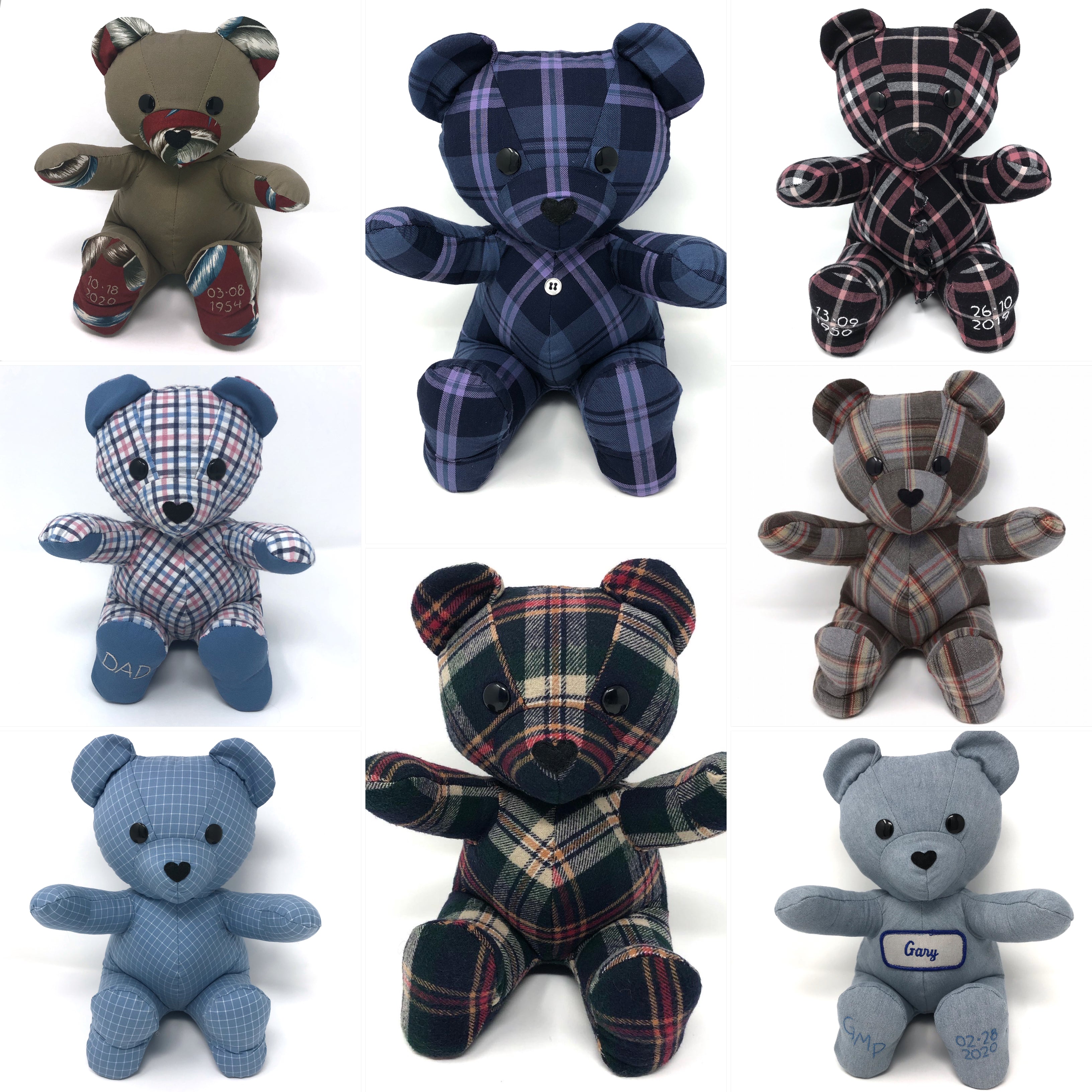 Memory bears for the Whole Family! – Nestling Keepsakes