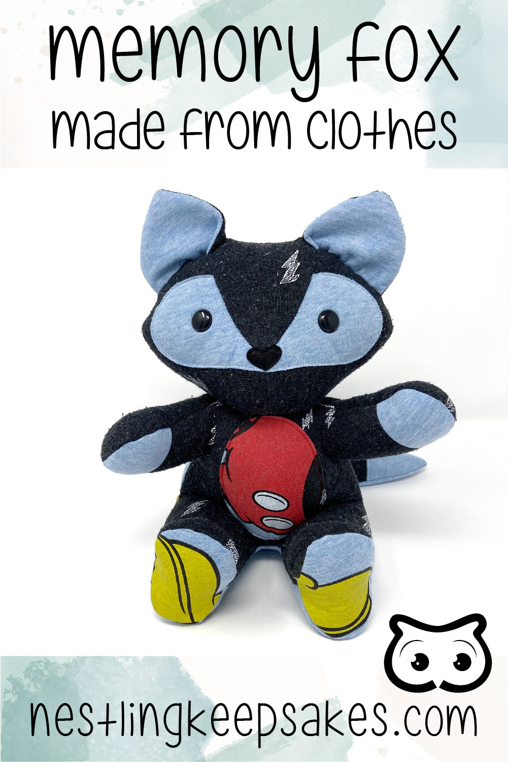 Memory Fox made from Shirts – Nestling Keepsakes