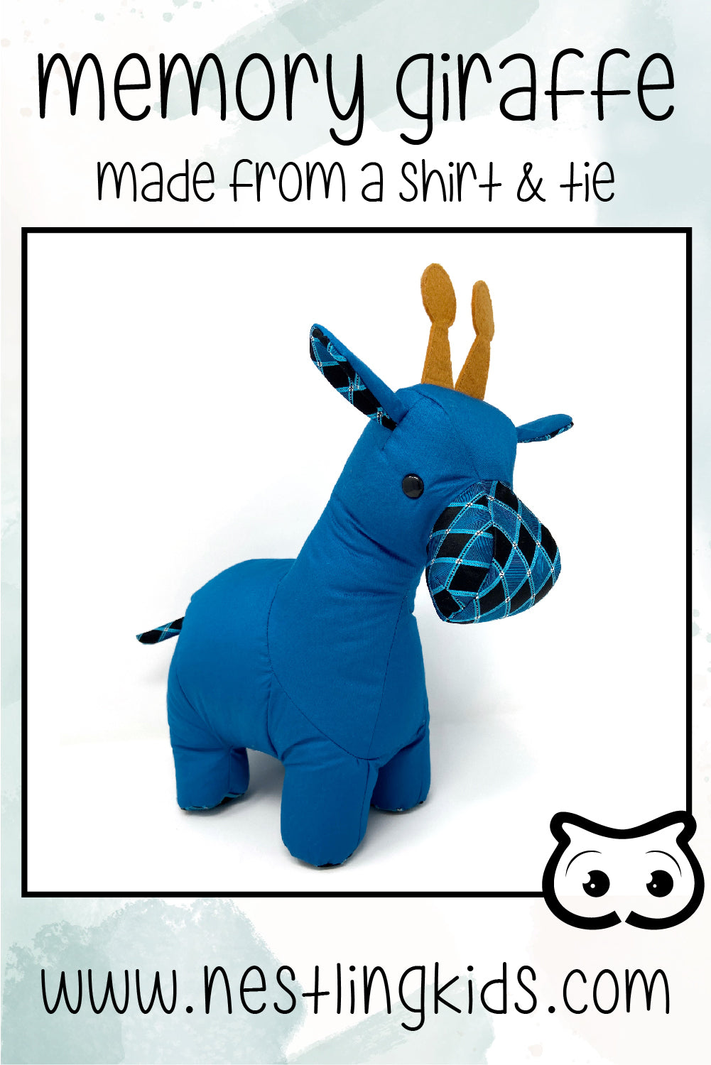 Memory Giraffe made from a Shirt & Tie – Nestling Keepsakes