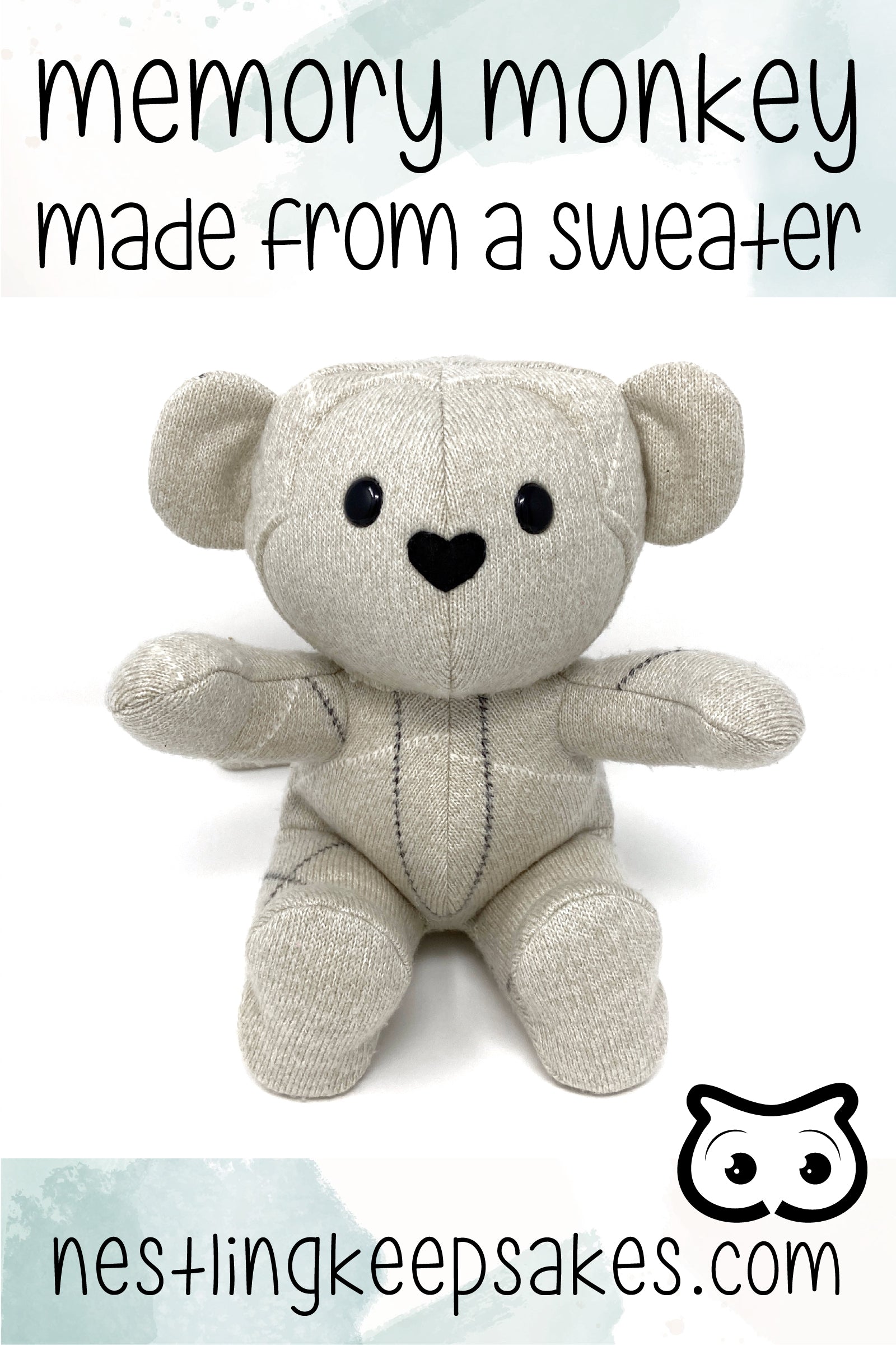 Memory Monkey made from a Knit Sweater – Nestling Keepsakes