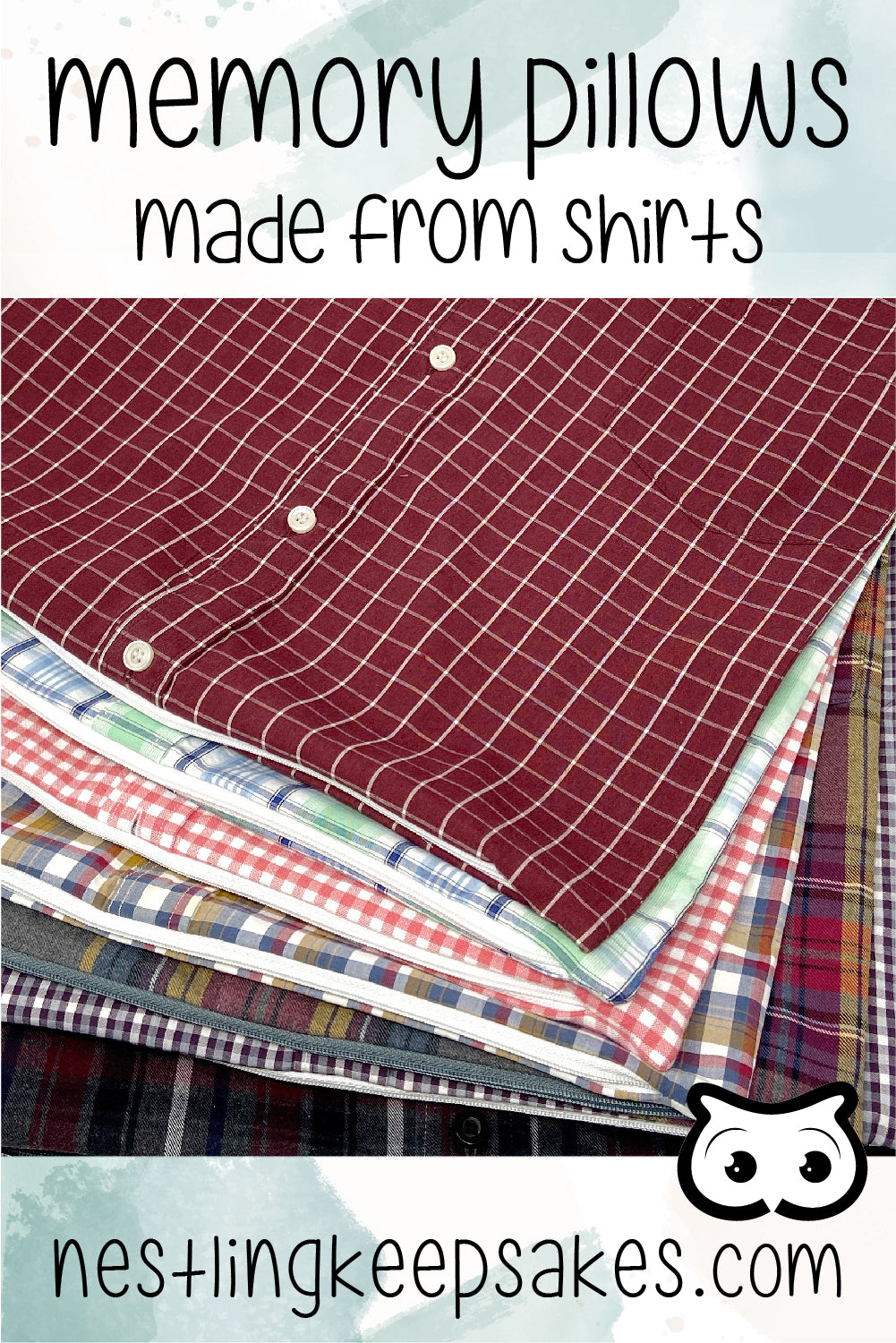 Memory Pillows Made from Shirts – Nestling Keepsakes