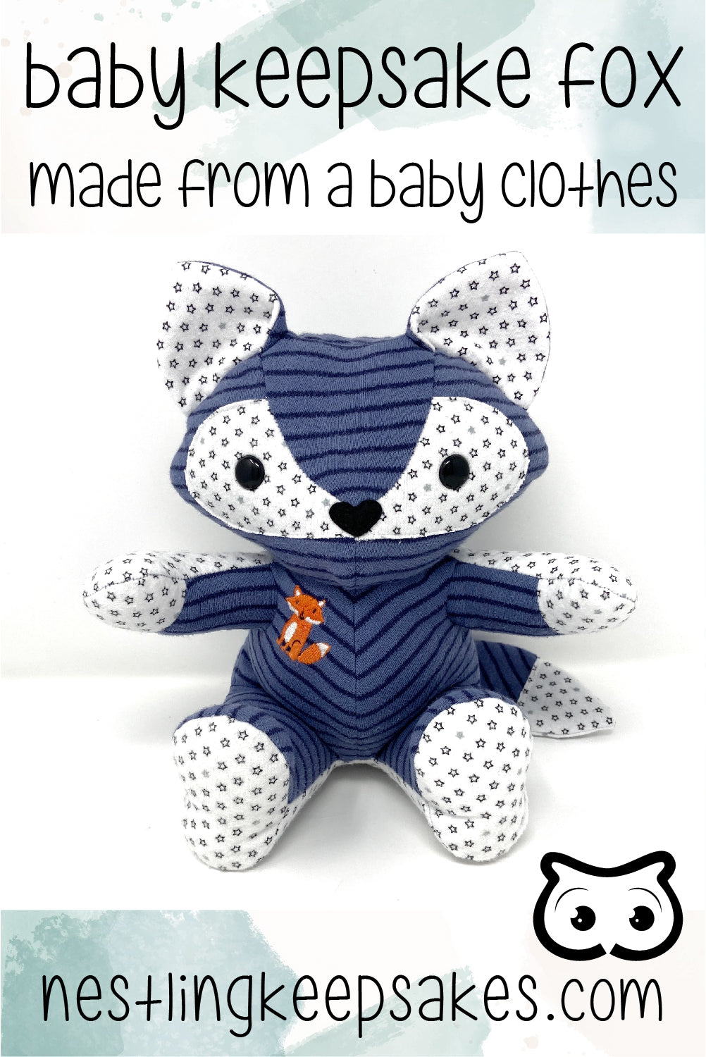 Striped Baby Keepsake Fox – Nestling Keepsakes