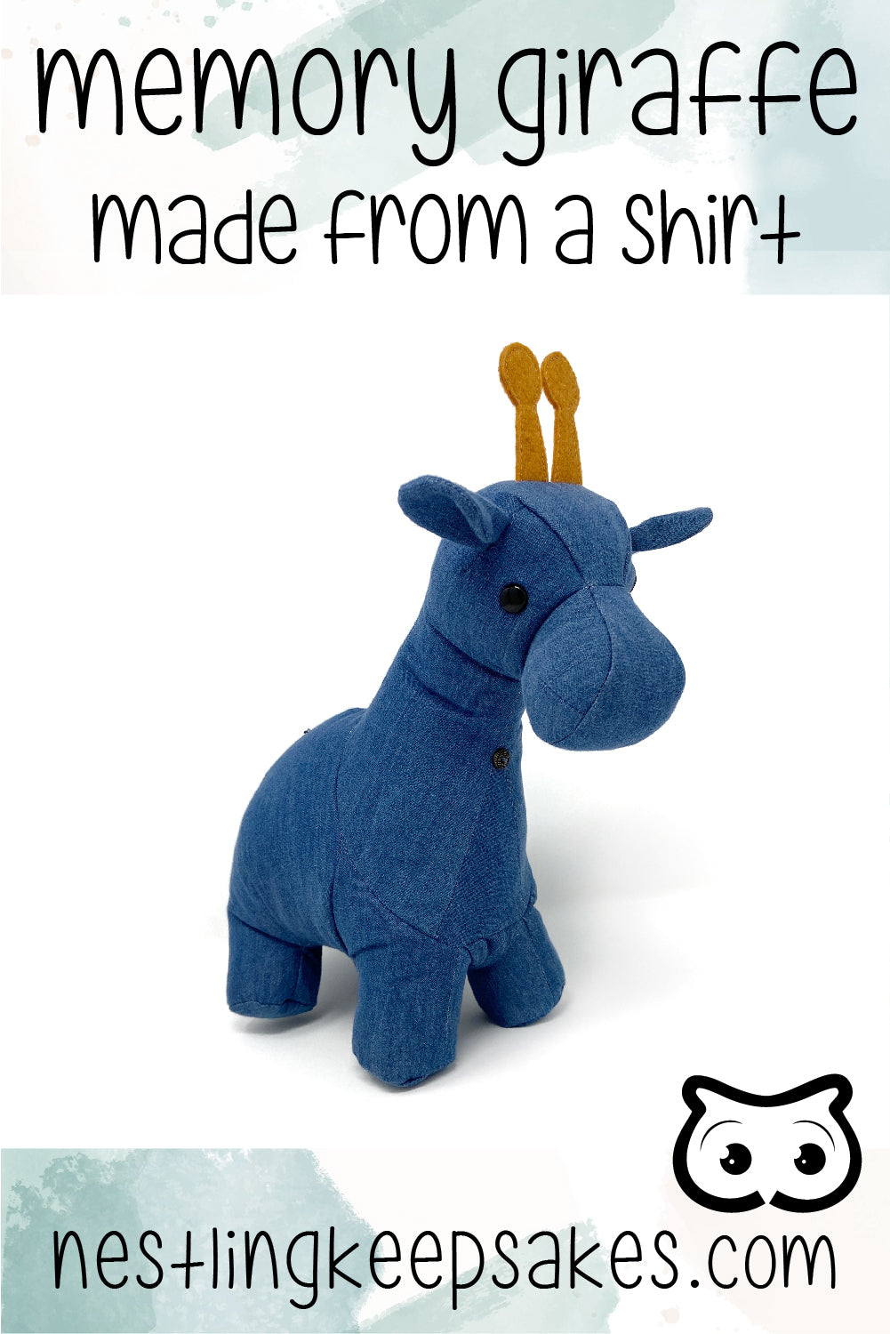 Memory Giraffe made from a Shirt – Nestling Keepsakes