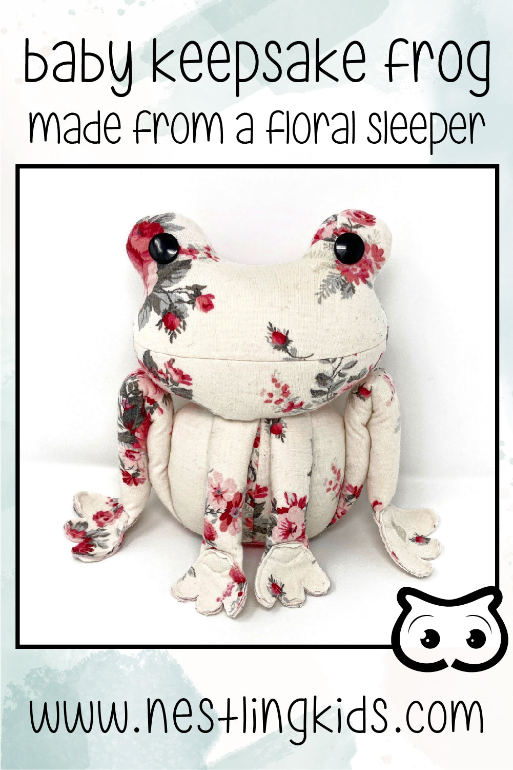 Floral Baby Keepsake Frog – Nestling Keepsakes