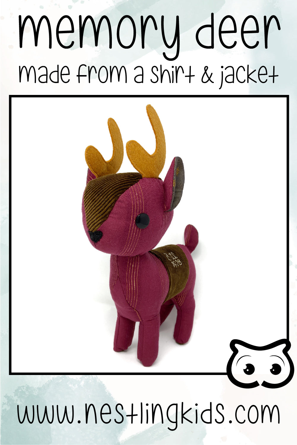 Memory Deer made from a Shirt & Jacket – Nestling Keepsakes