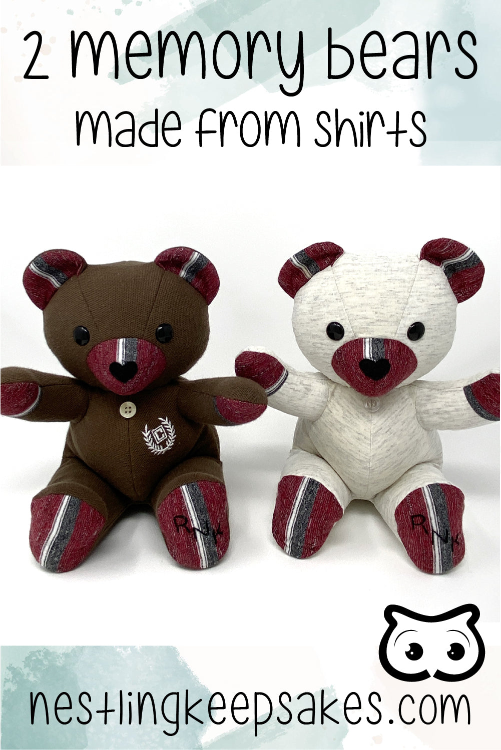 Matching Small Memory Bears – Nestling Keepsakes