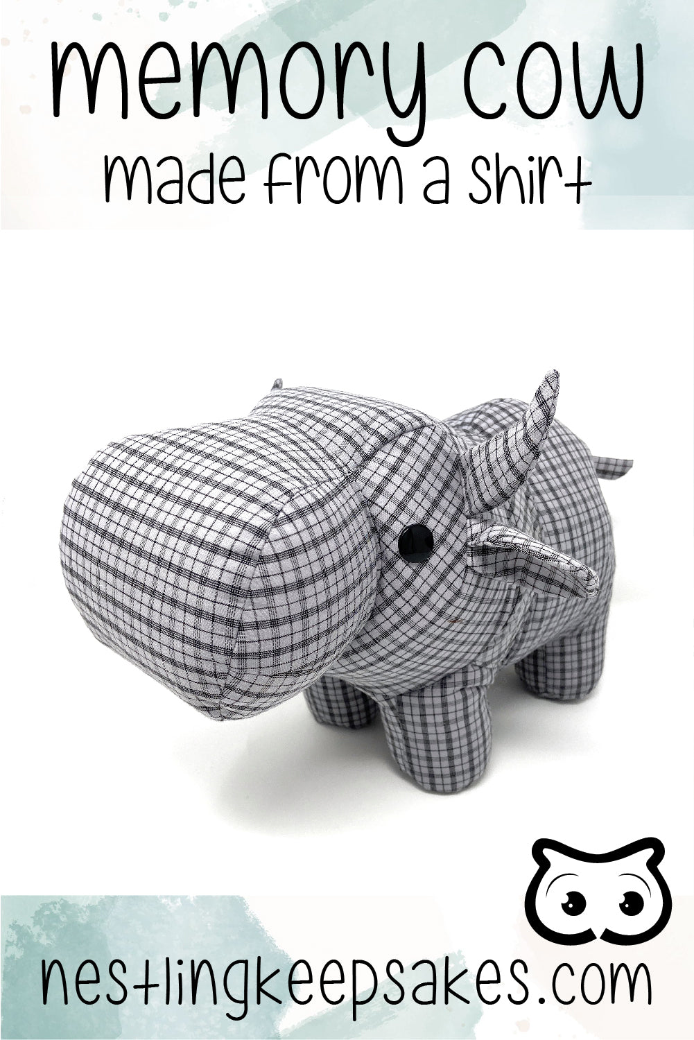 Memory Cow made from a Western Shirt – Nestling Keepsakes