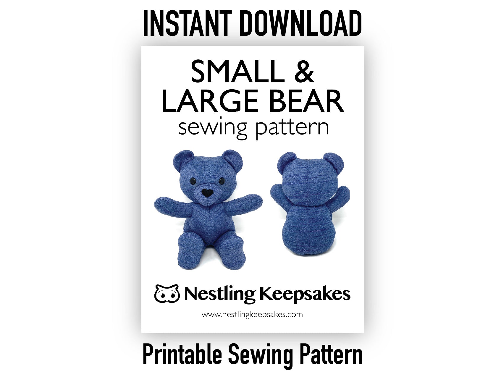 Build A Bear Sewing Patterns Free Pattern For Easy To Sew Teddy Bear